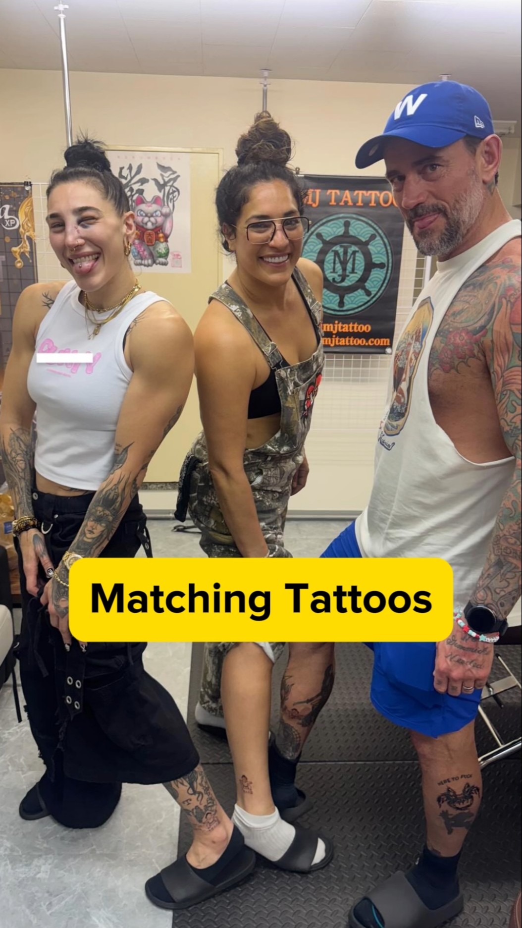They got matching sumo tattoos to mark Japan tour💪