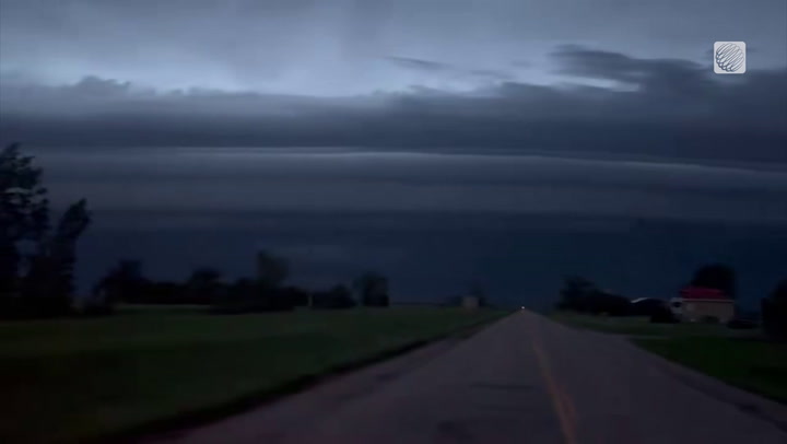 Very well defined storm structure with this storm near Hartney, MB