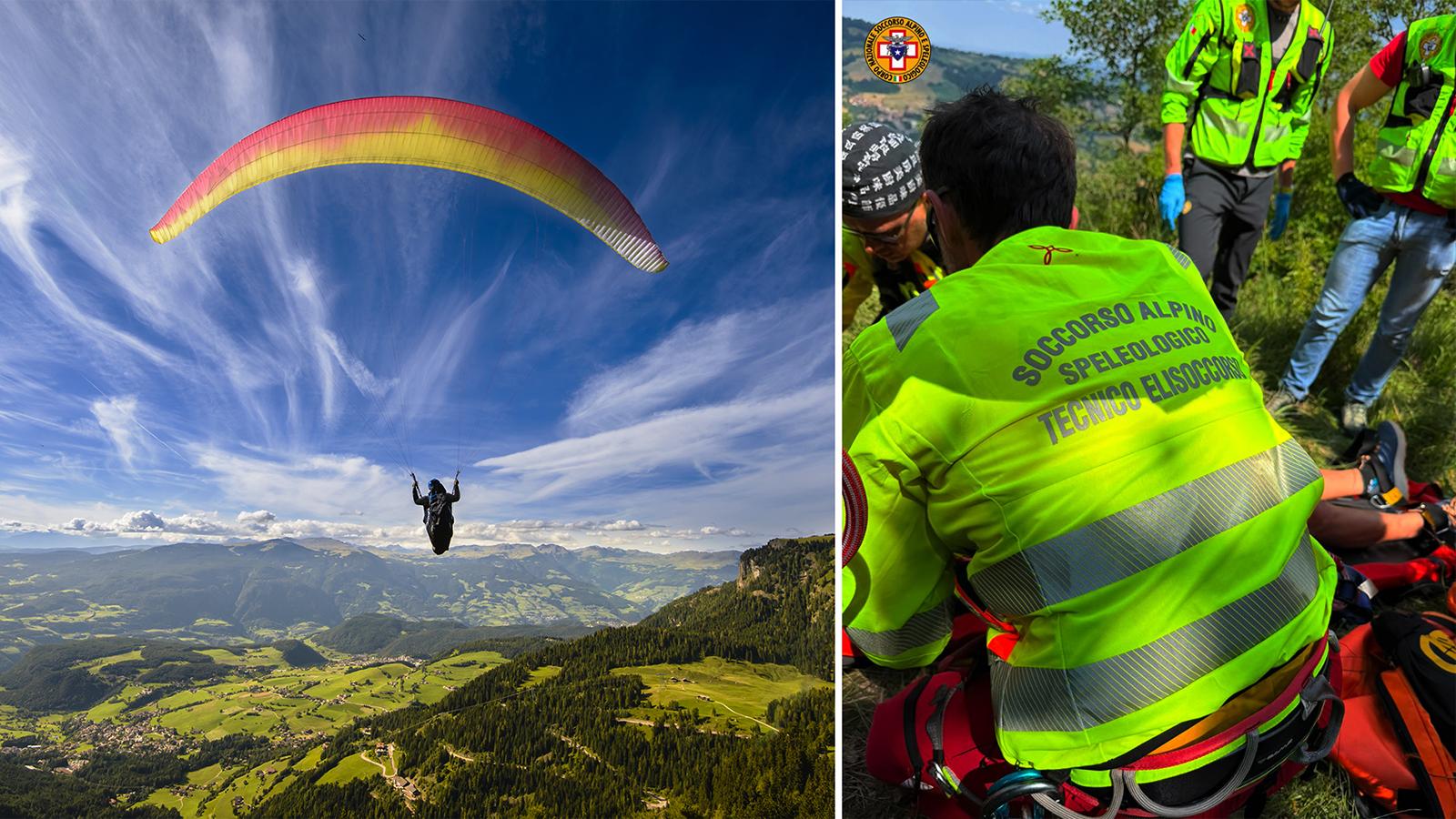 Precipita col parapendio e resta ferito: “Importante trauma spinale ...