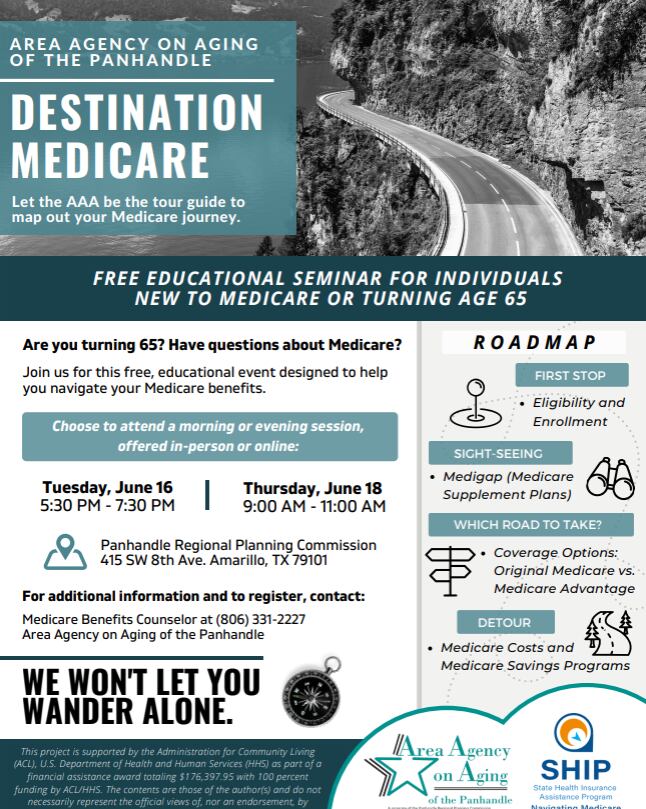 Area Agency on Aging of the Panhandle to host Medicare events this month