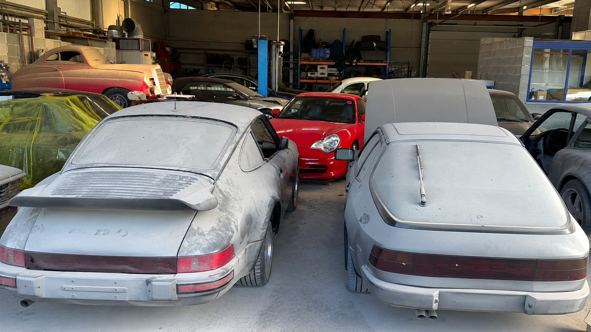 Classic sports cars preserved inside this forgotten automotive building