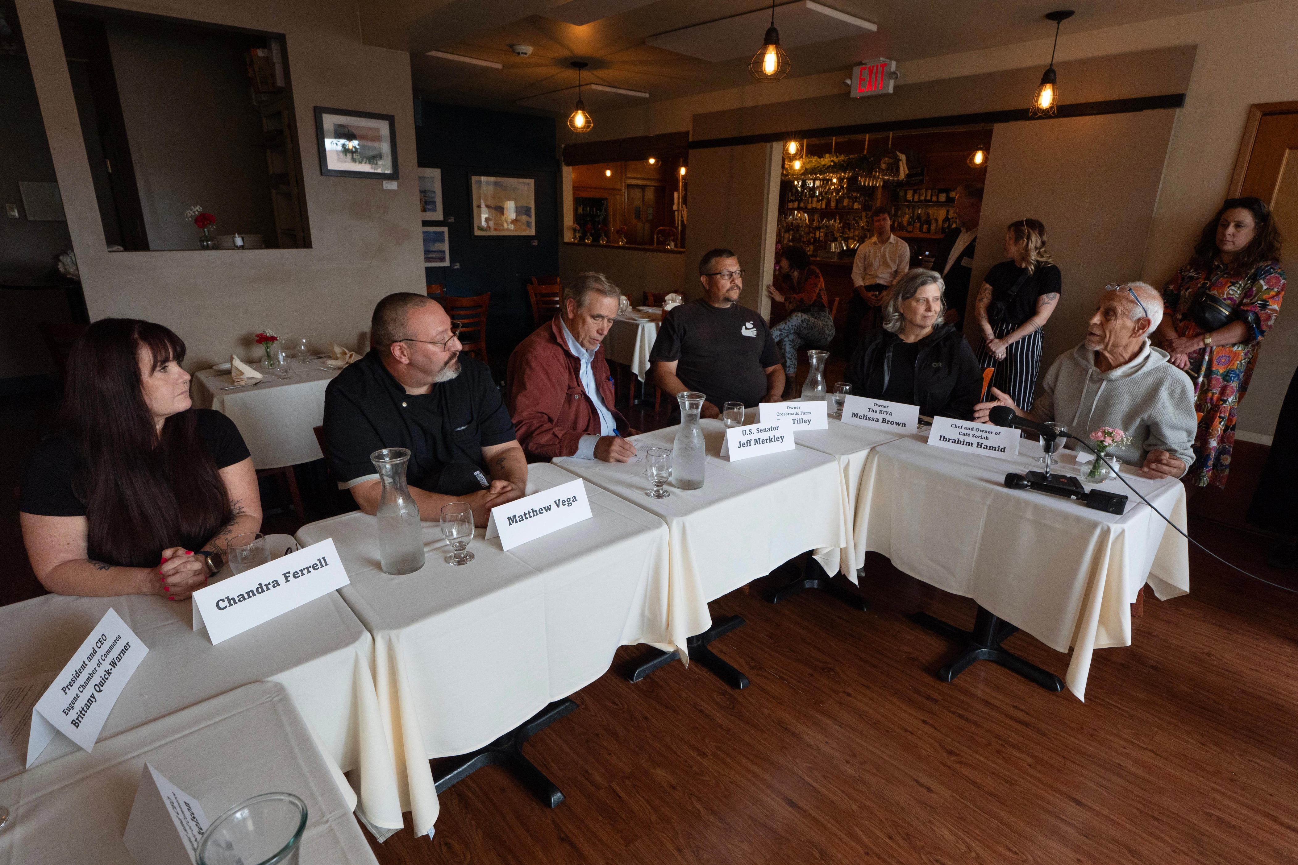 Business owners tell senator they're struggling through high costs