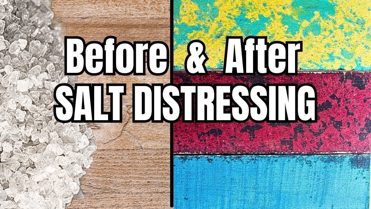 How to achieve the chippy paint effect using salt in minutes!