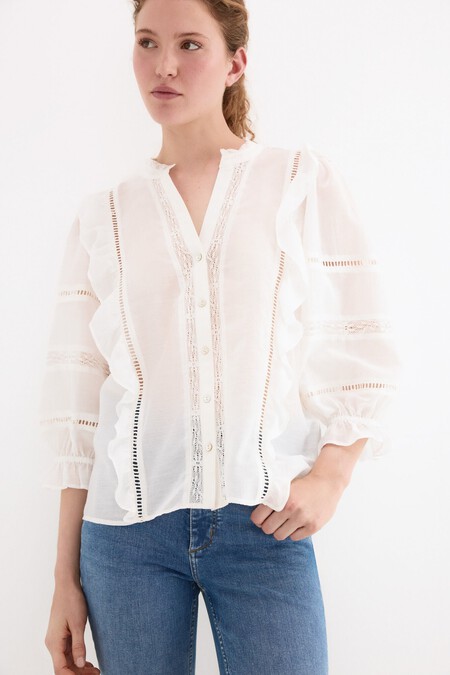 Cinco blusas de Cortefiel que disimulan los brazos, perfectas con ...