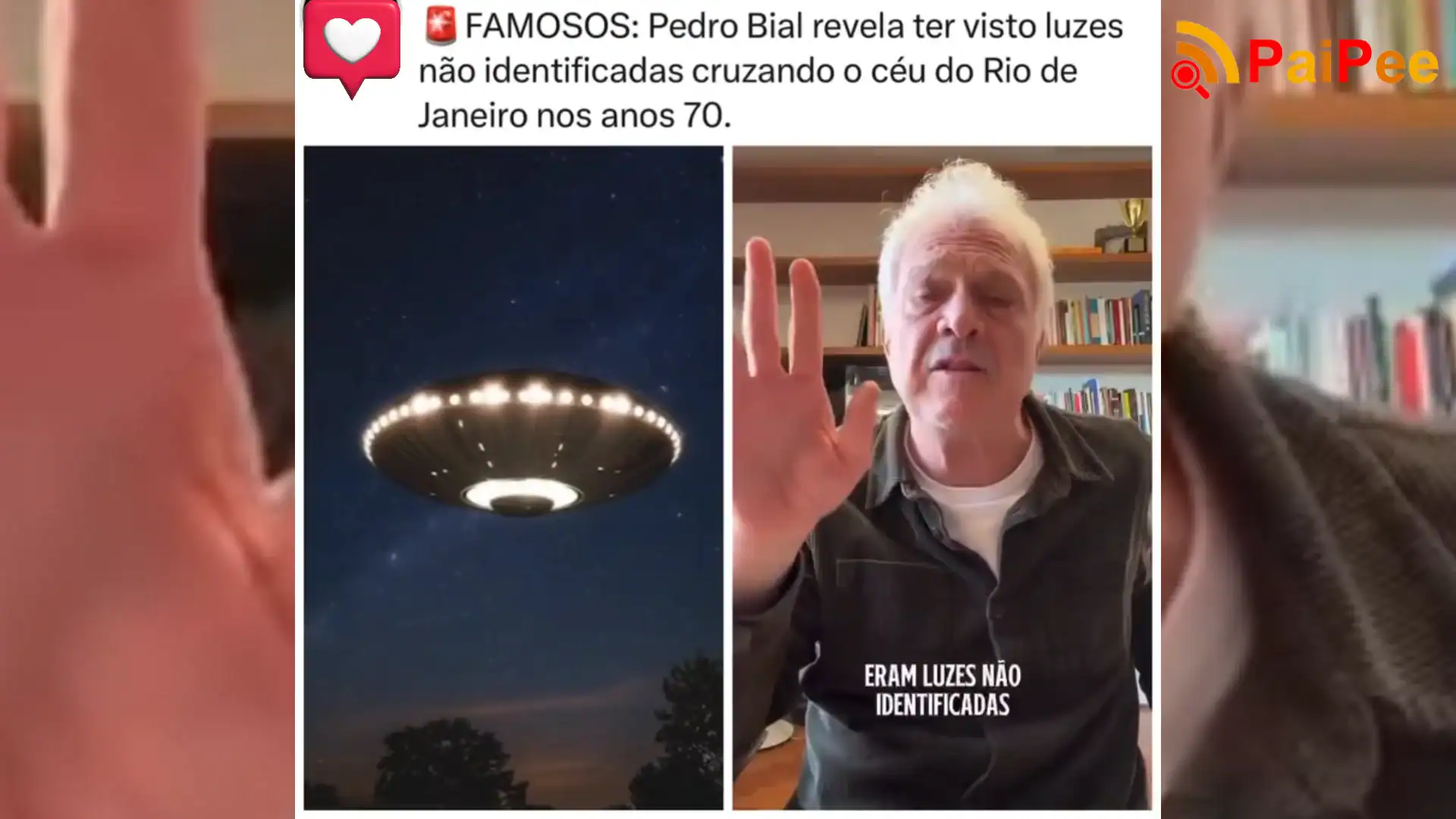 Pedro Bial revela ter visto luzes não identificadas cruzando o céu do ...