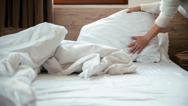 I'm basically sleeping under ... plastic: Torn duvet sparks warning ...