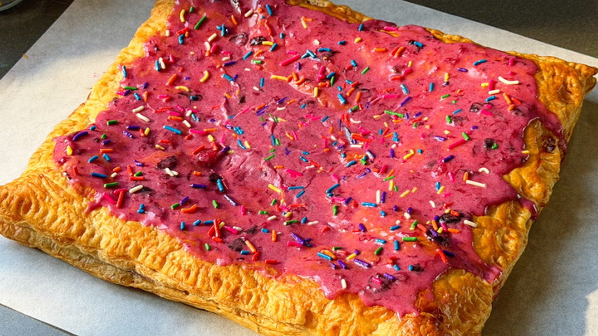 Giant berries and cream pop tart recipe