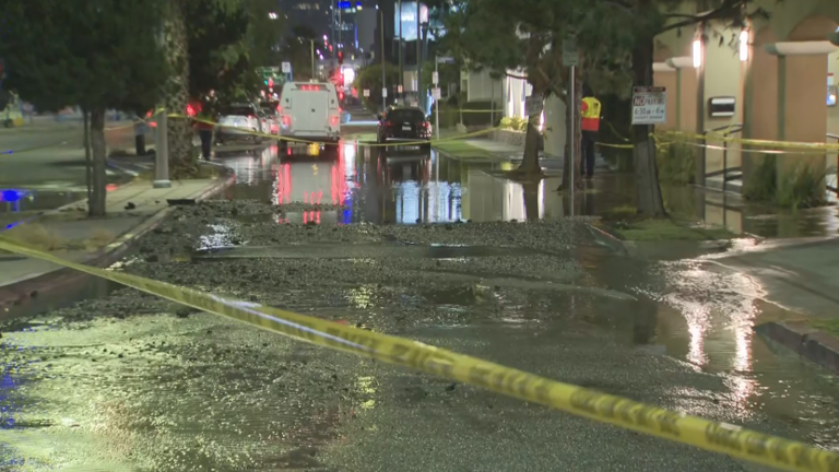 Water main break in Beverly Grove neighborhood prompts road closures ...