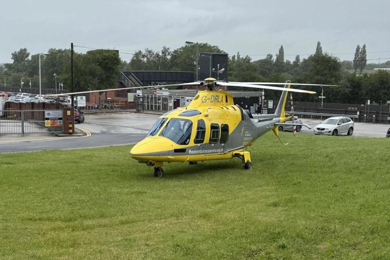 Air ambulance rushes to "industrial incident" near Derbyshire train station