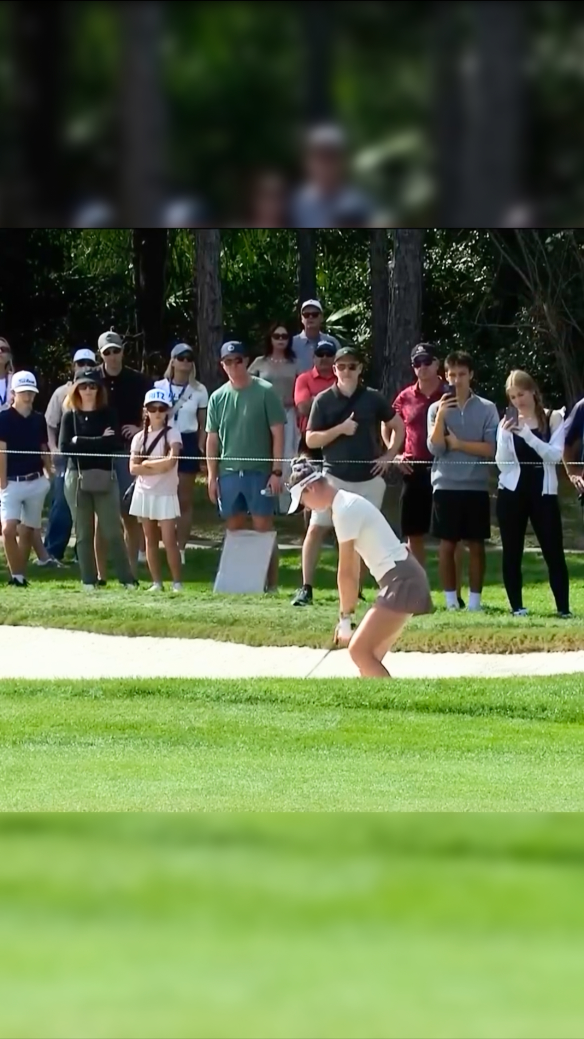 Nelly Korda holes out for eagle with incredible bunker shot