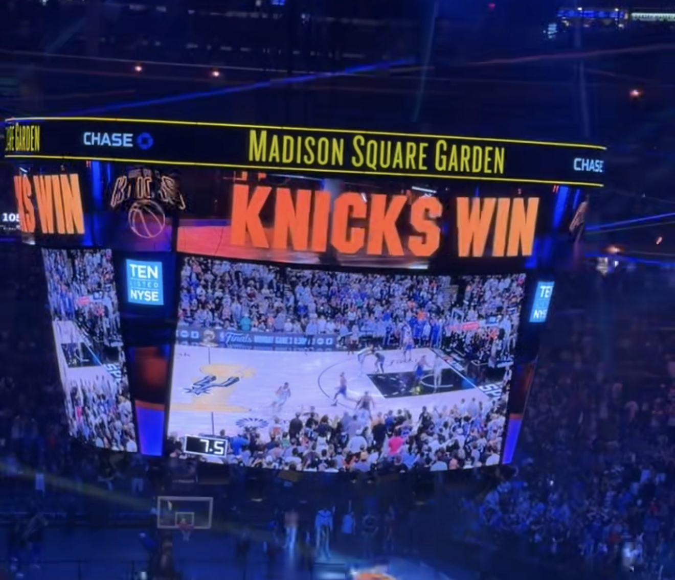 Knicks NBA Finals game 3 watch party at Bryant Park, NYC