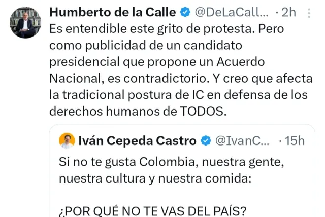 Humberto de la Calle critica publicidad de campaña de Iván Cepeda: ¿Por ...