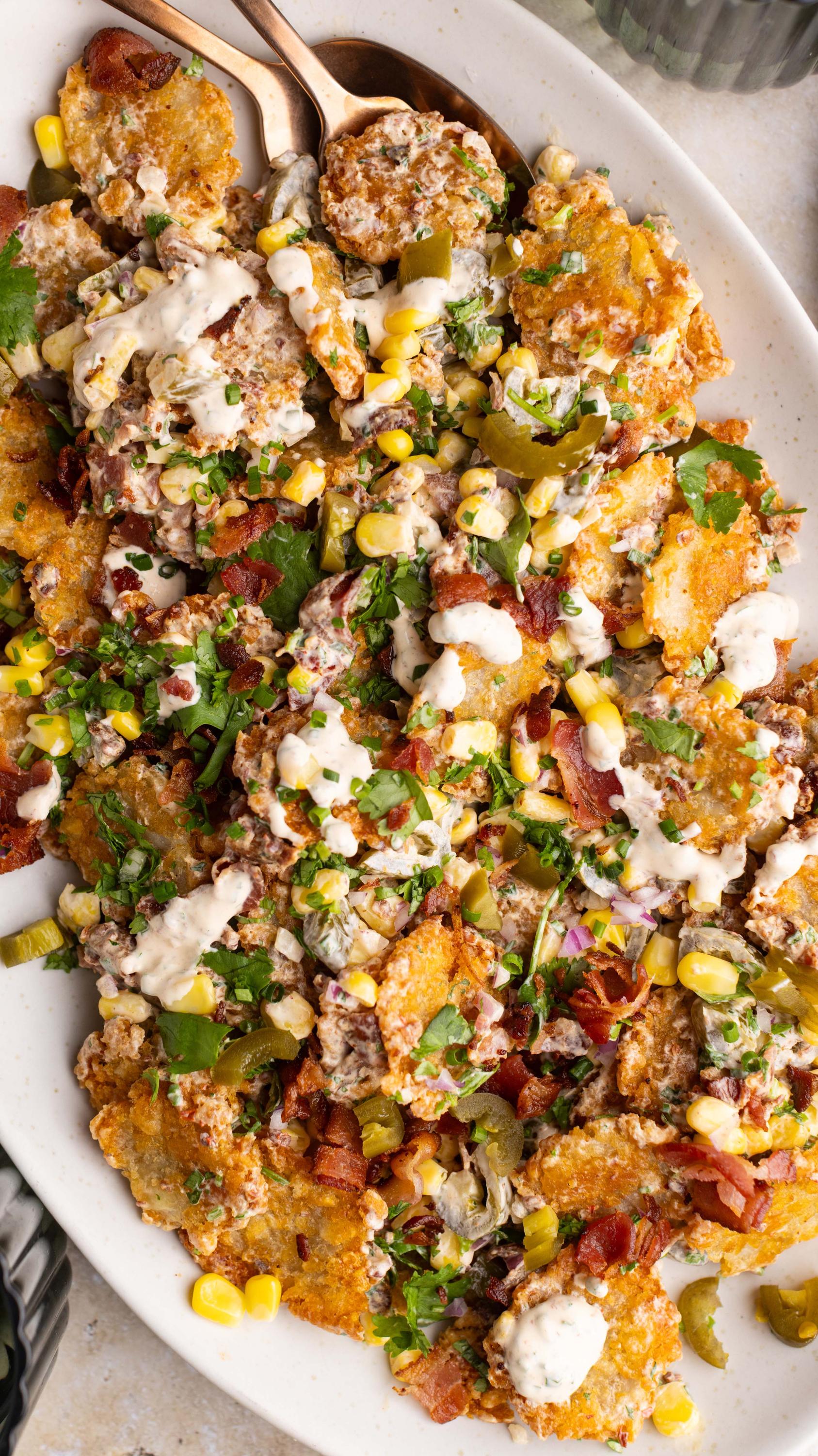 Crispy chipotle ranch potato salad