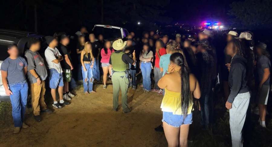 Over 60 minors dispersed from unauthorized party in Upshur County