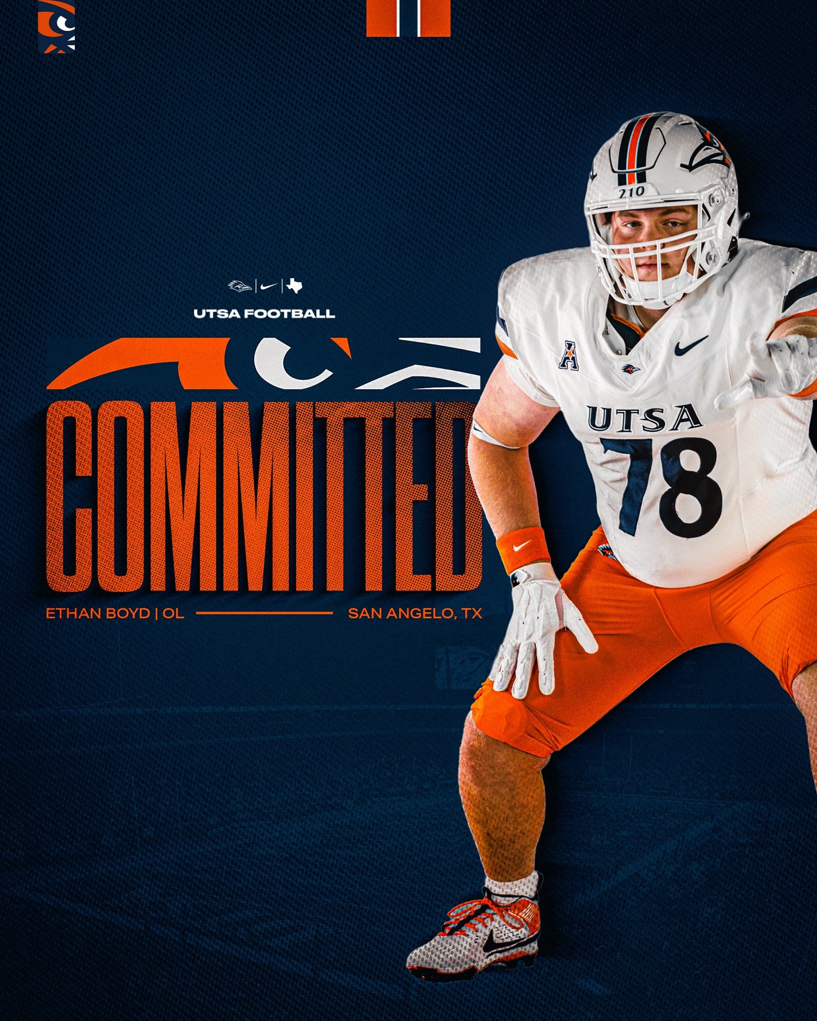 San Angelo Central lineman Ethan Boyd commits to UTSA