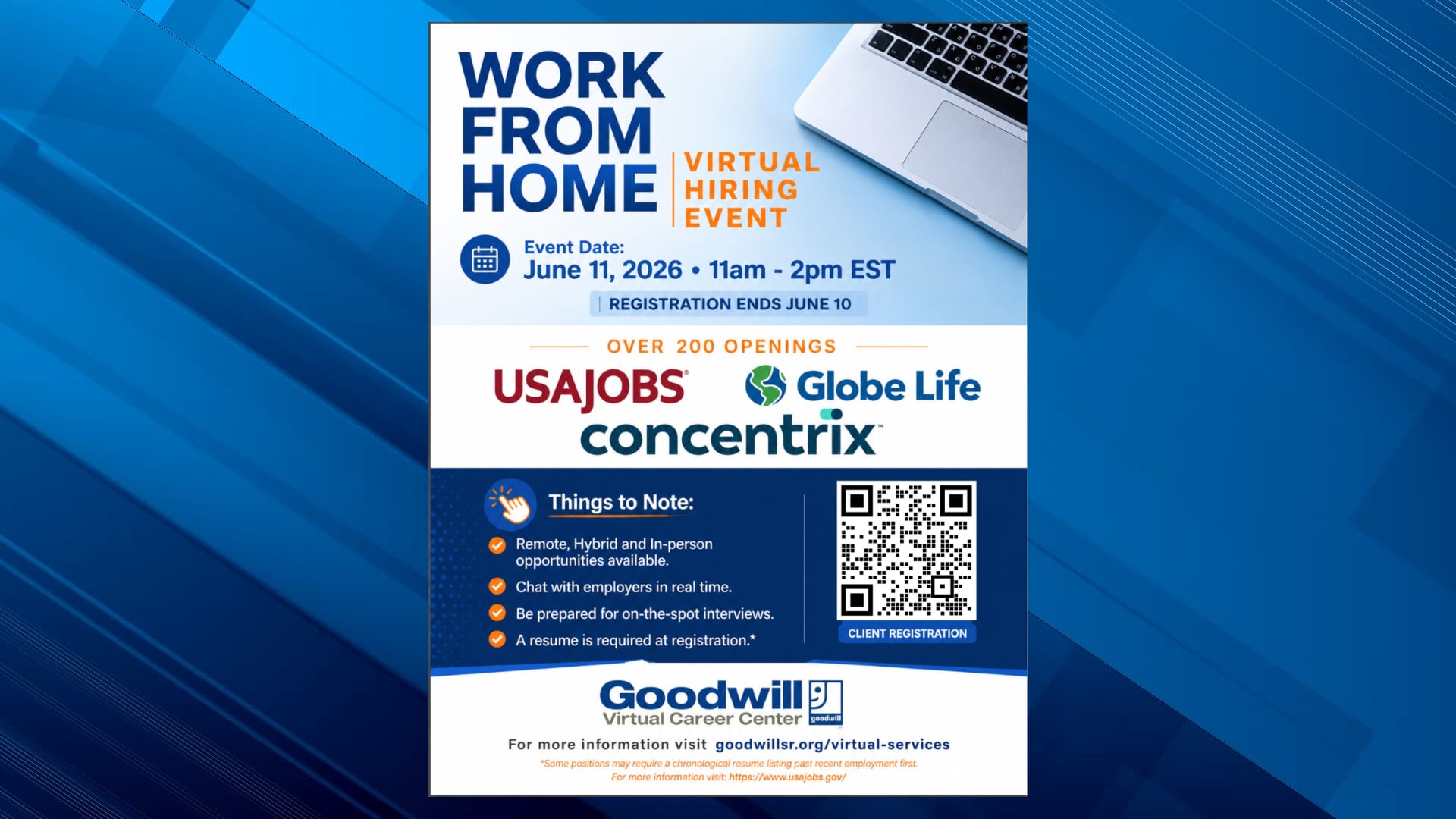 Goodwill hosting virtual job fair with remote positions