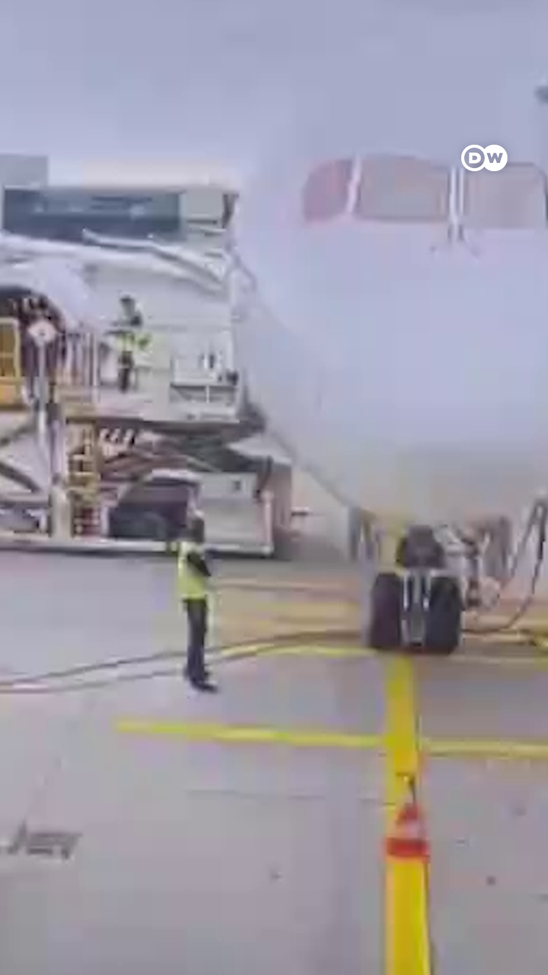 Employees injured after Lufthansa plane nose-dives