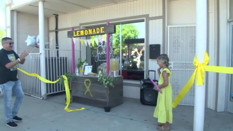 'Stay happy': 9-year-old cancer patient's lemonade stand built for research