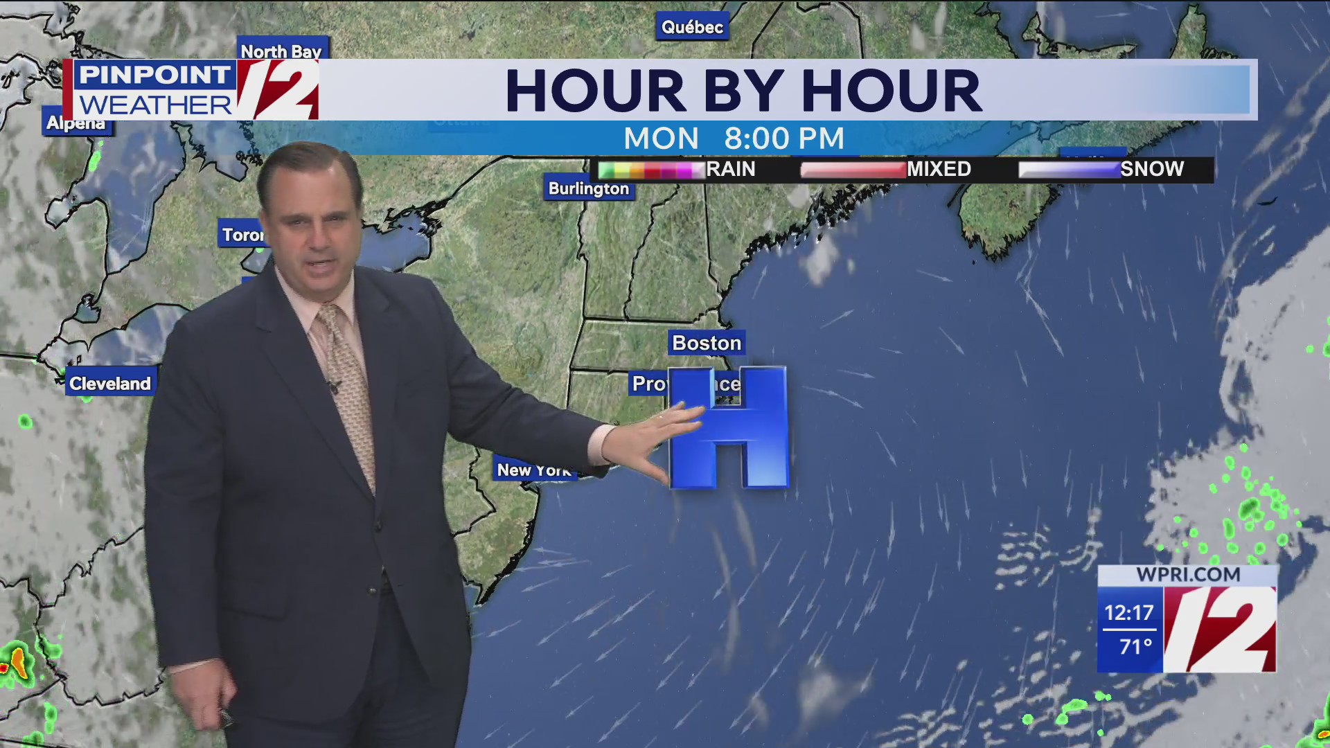 WPRI 12 weather forecast for 6/8/26: Not as warm this afternoon; warmup ...