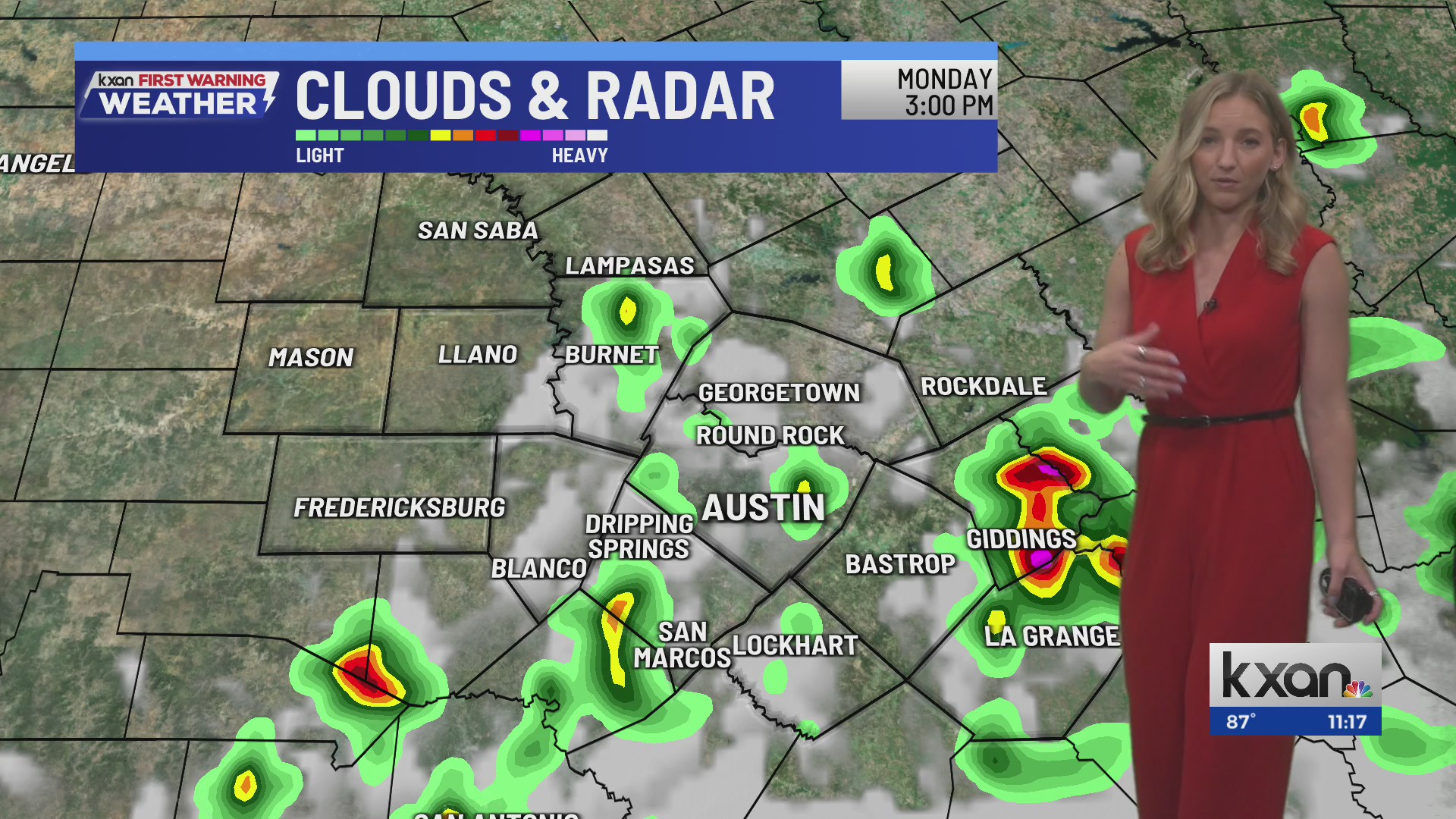 Quick downpours and heat today, hotter later in the week