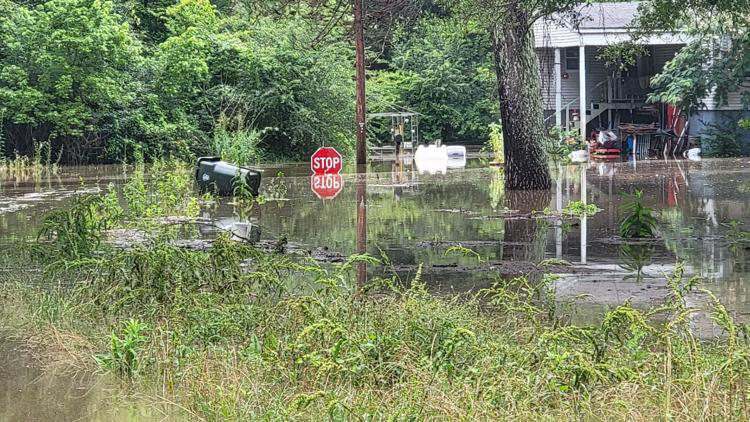 Flooding issues still continuing in Owens Cross Roads after heavy rain