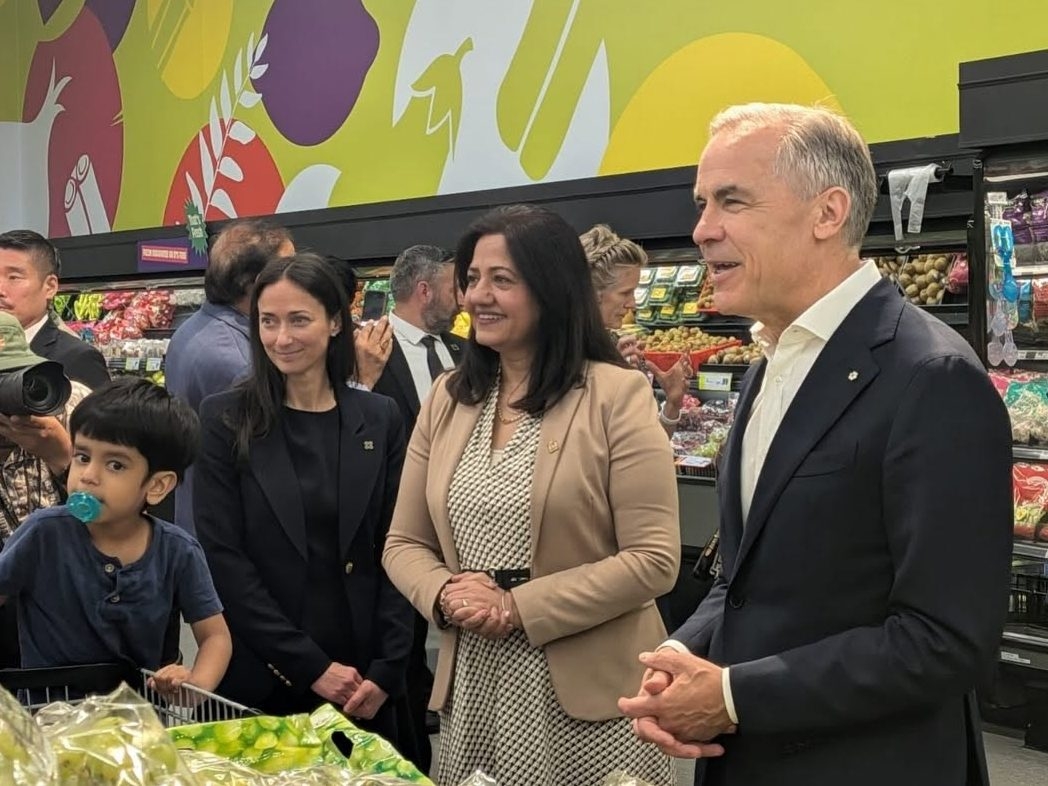 Canadians react to Mark Carney’s food and groceries 'fake' benefit video
