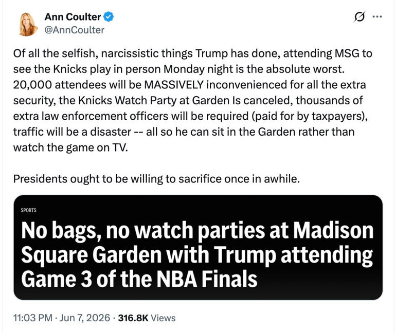 Ann Coulter rips Trump over 'absolute worst' move yet