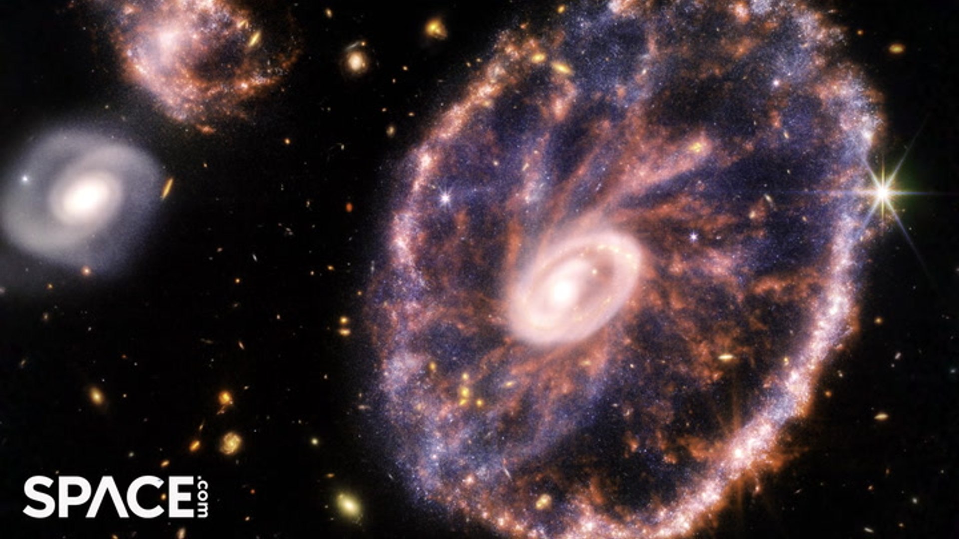 Amazing Cartwheel Galaxy via James Webb Space Telescope