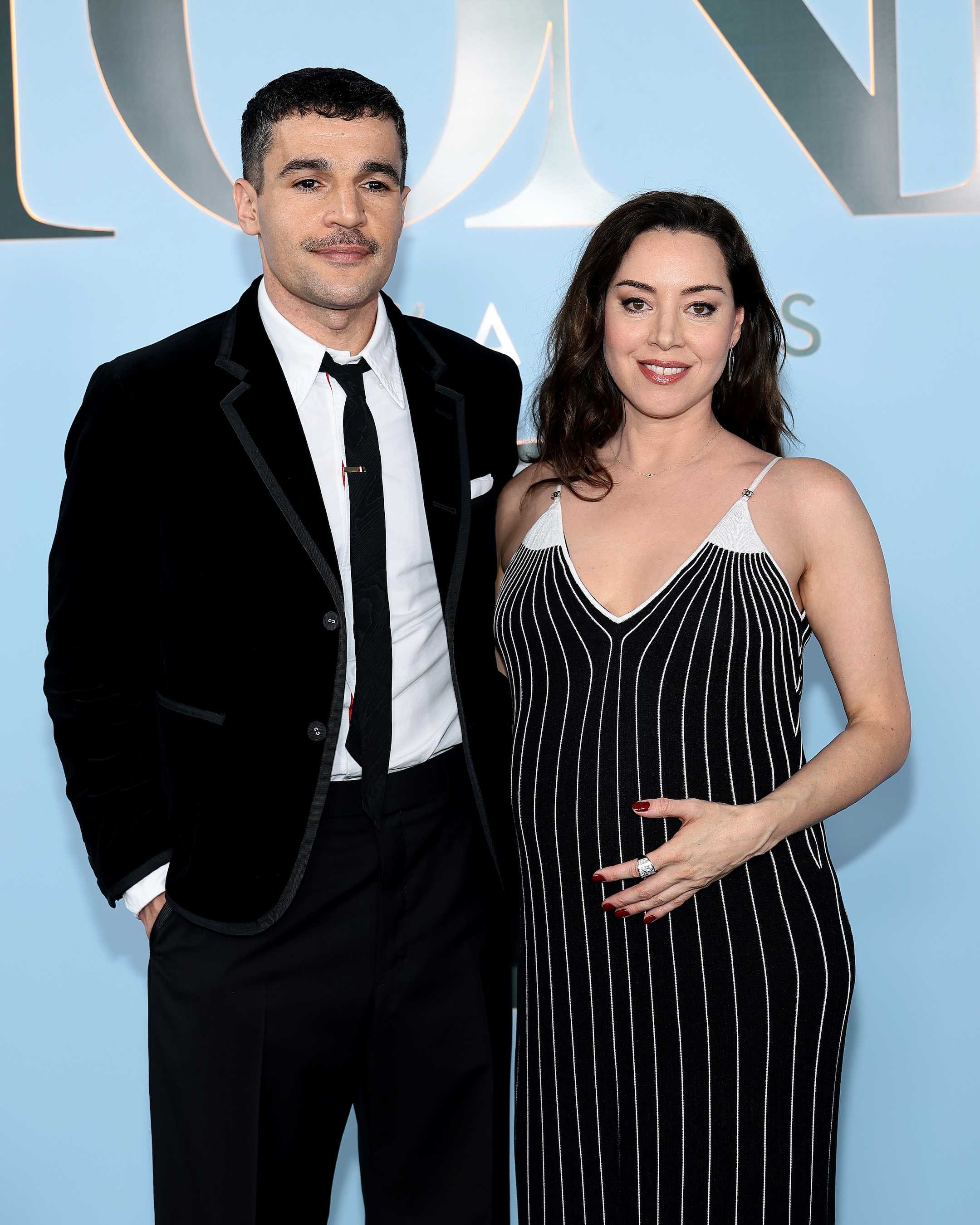 Aubrey Plaza and Chris Abbott make their red-carpet debut at the Tonys