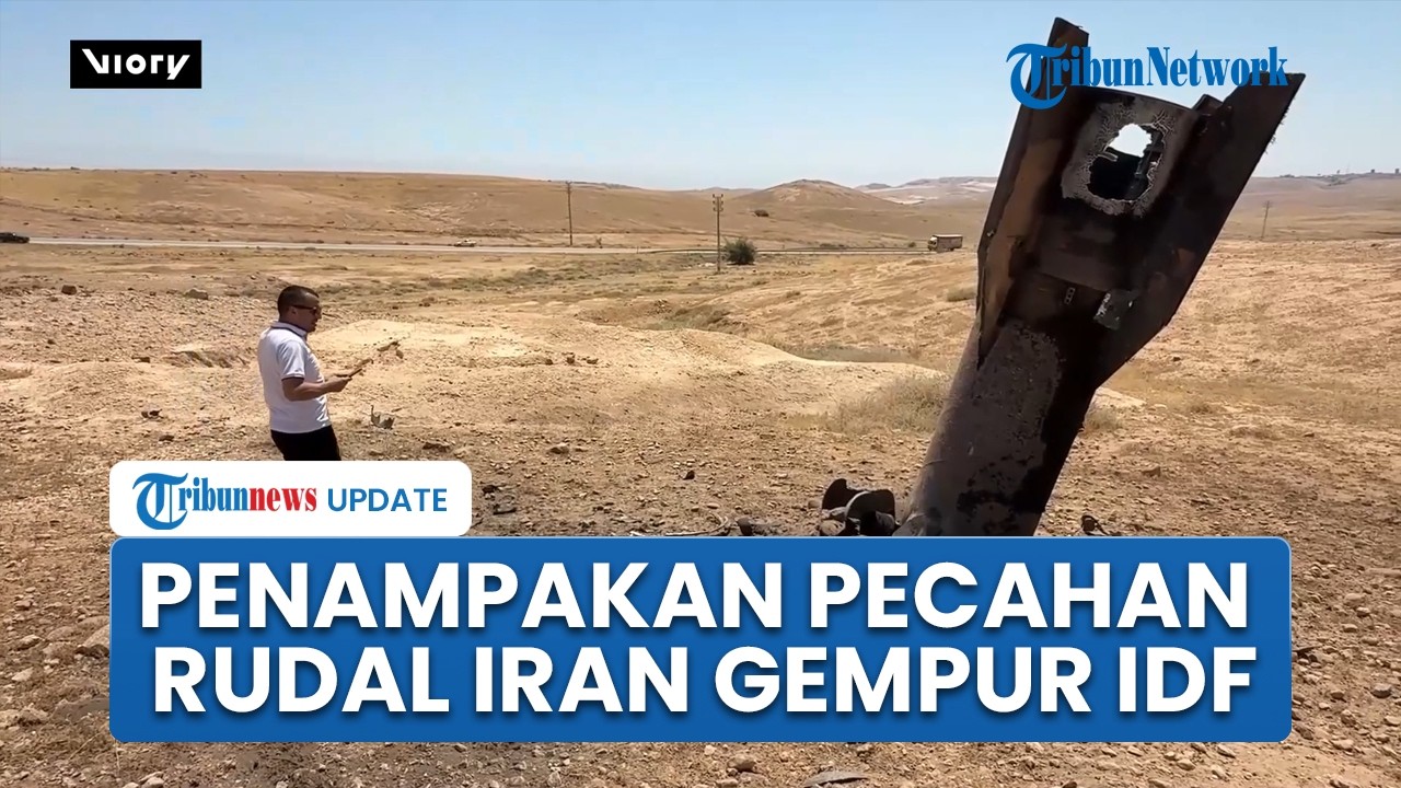 Penampakan pecahan rudal Iran yang menggempur Israel: tertancap di ...