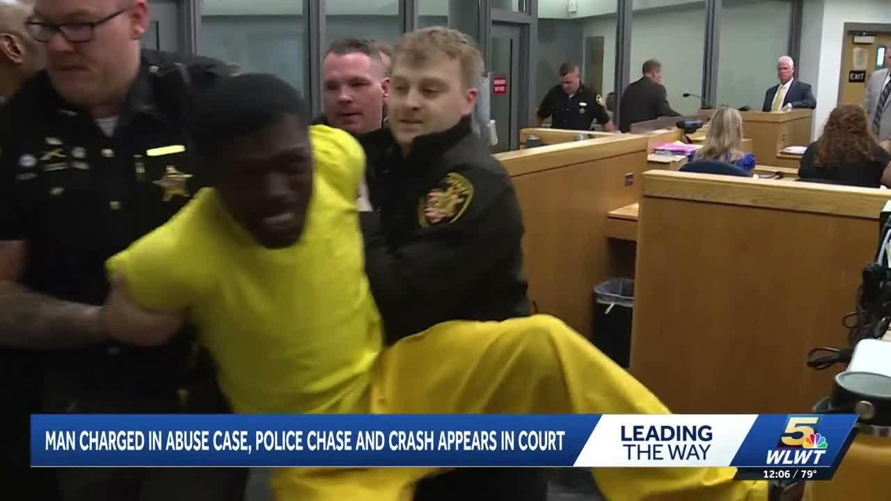 Suspect jumps from wheelchair, causes courtroom outburst in abuse ...