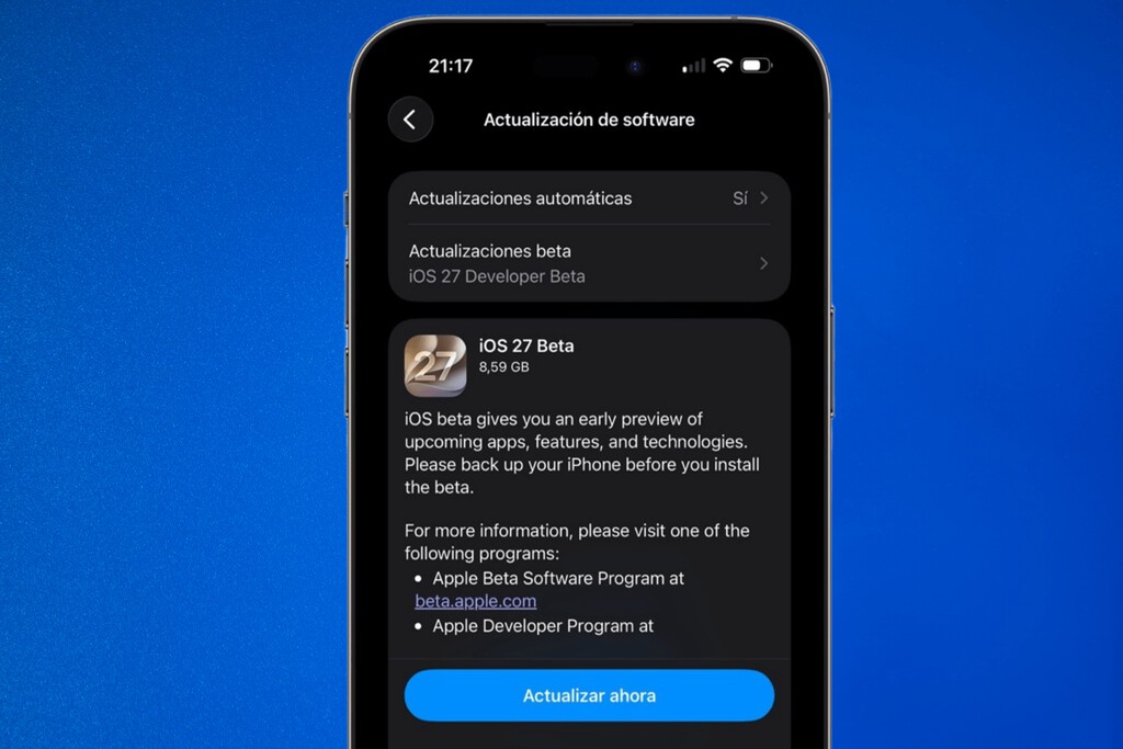 Cómo probar ya la beta de iOS 27 en tu iPhone: guía con pasos a seguir