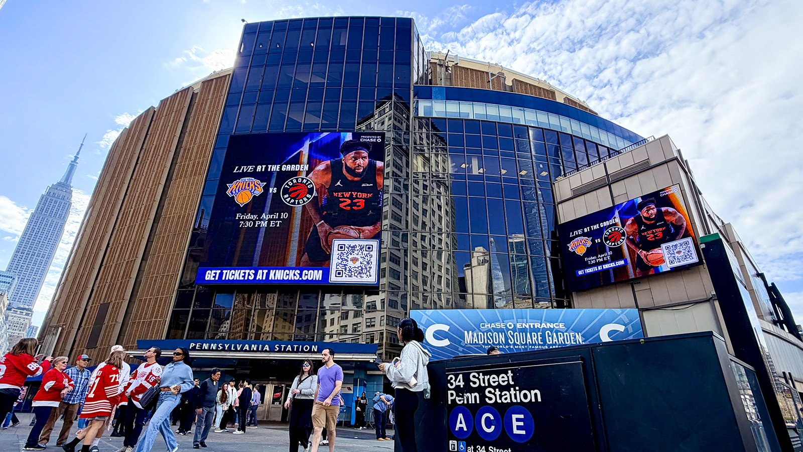 Check out security walls Knicks put up outside MSG in preparation for ...