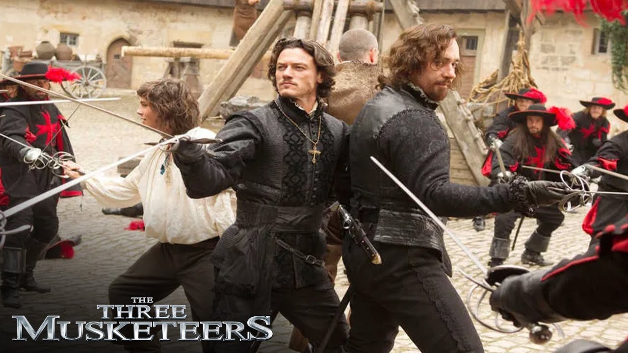 The three musketeers: Four against forty scene