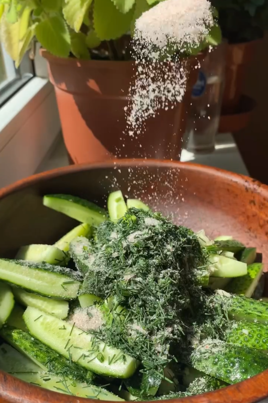 Tangy and crunchy dill pickles ready in no time