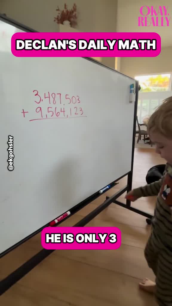 Three-year-old stuns viewers with advanced math skills