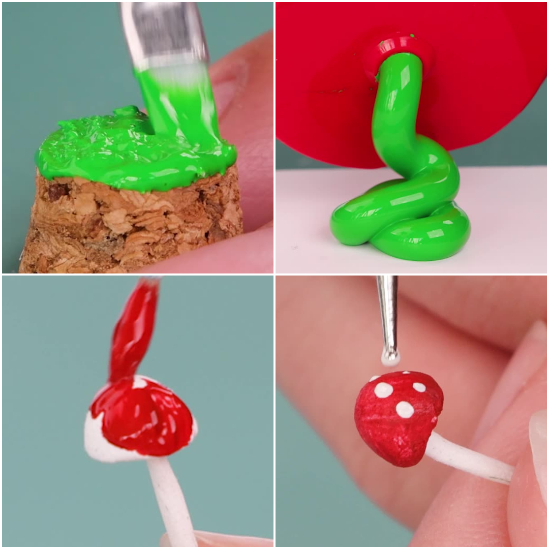 Miniature DIY mushroom jar ASMR!🍄