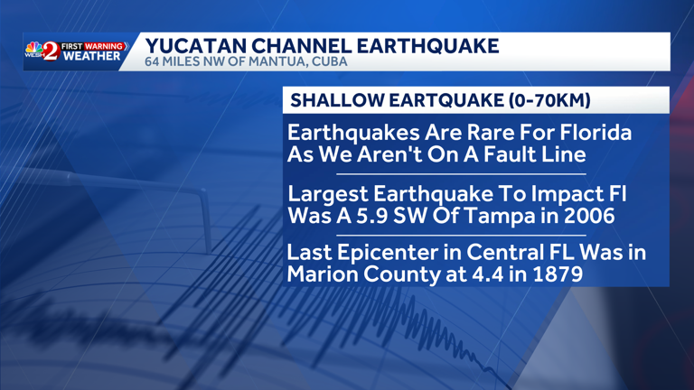 Major earthquake off Cuba's coast felt across Florida