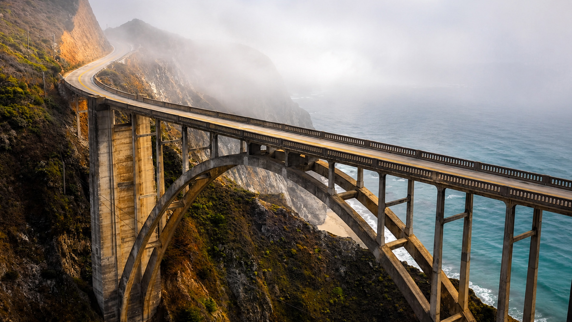 A coastal bridge with no room for error