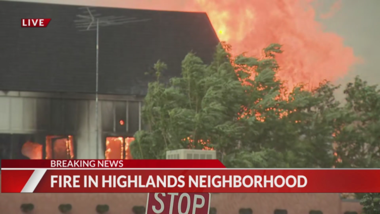 Crews respond to large structure fire in Highlands area