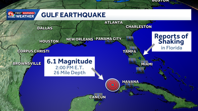 Rare 6.1 magnitude Gulf earthquake