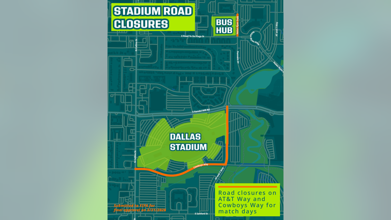 Dallas World Cup road closures: Full list of street closures and ...