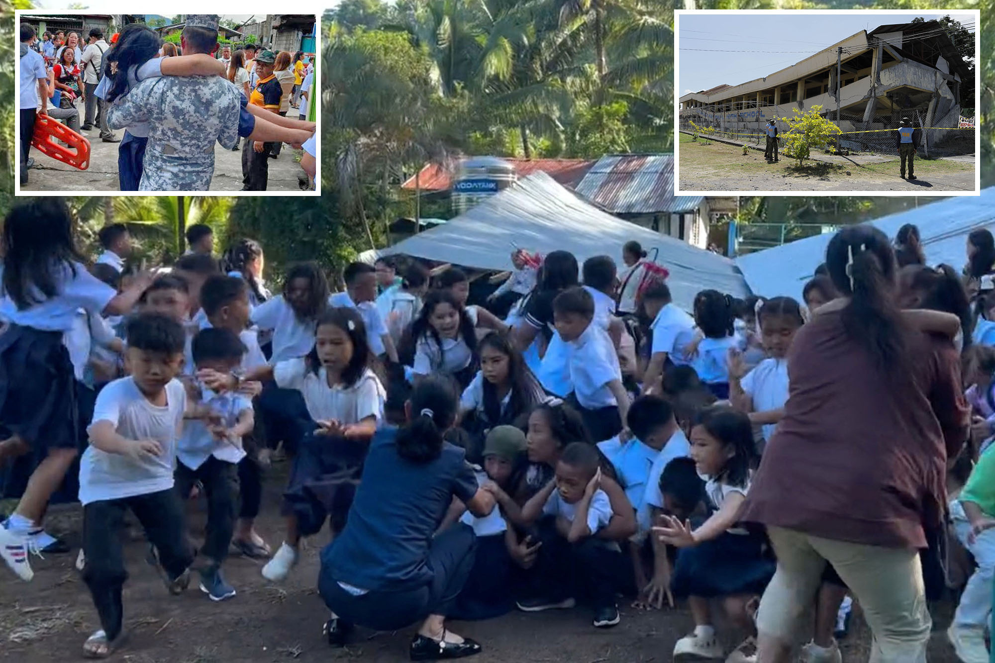Terrified Philippine school kids cry out in fear as deadly 7.8 ...