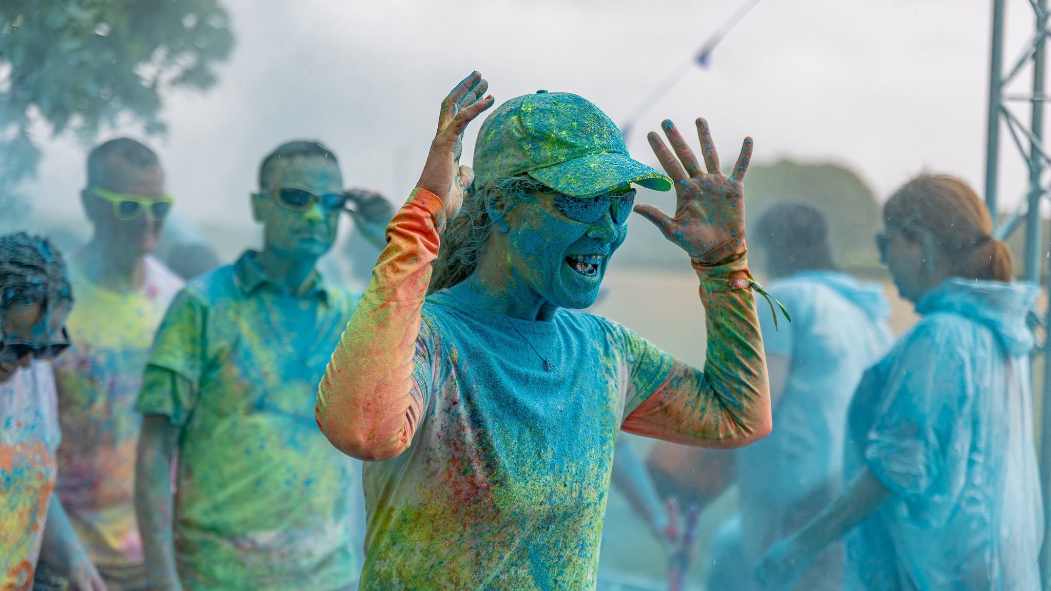 Rainbow runners in good spirits despite wet weather