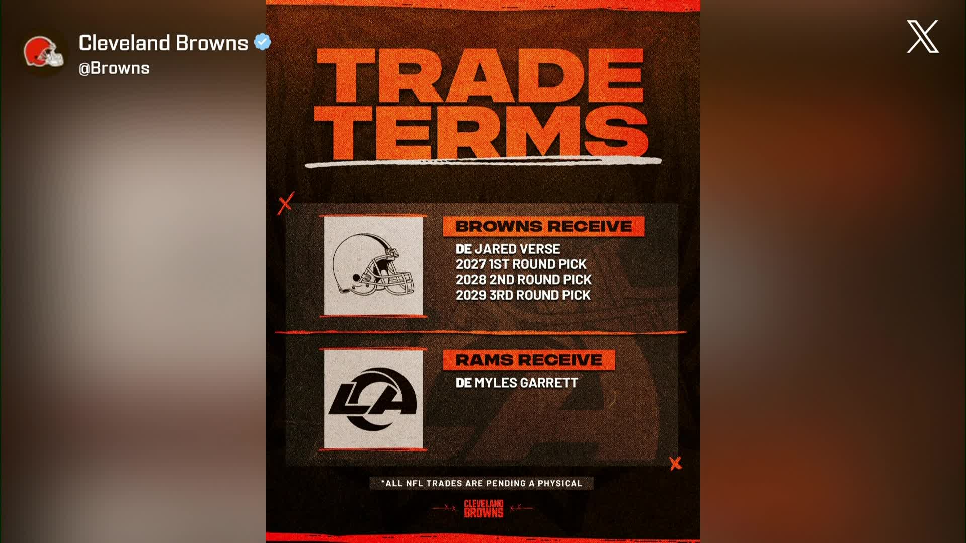 What do you make of Myles Garrett trade for Browns? 'GMFB'