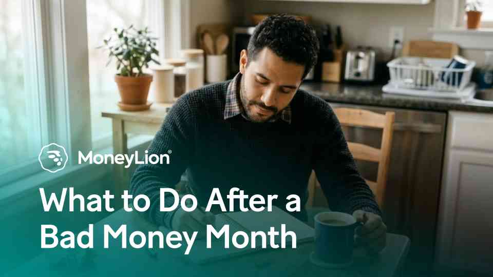 What to do after a bad money month