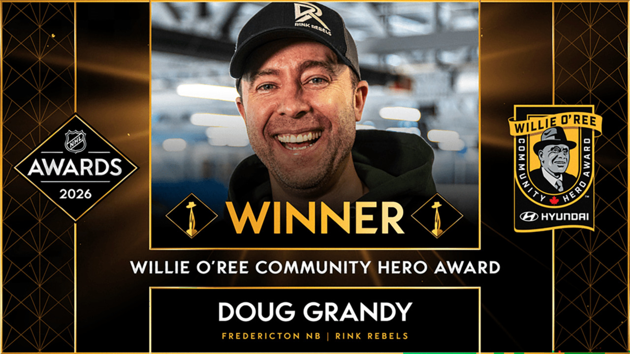 Doug Grady was awarded the Willie O'Ree Community Hero Award