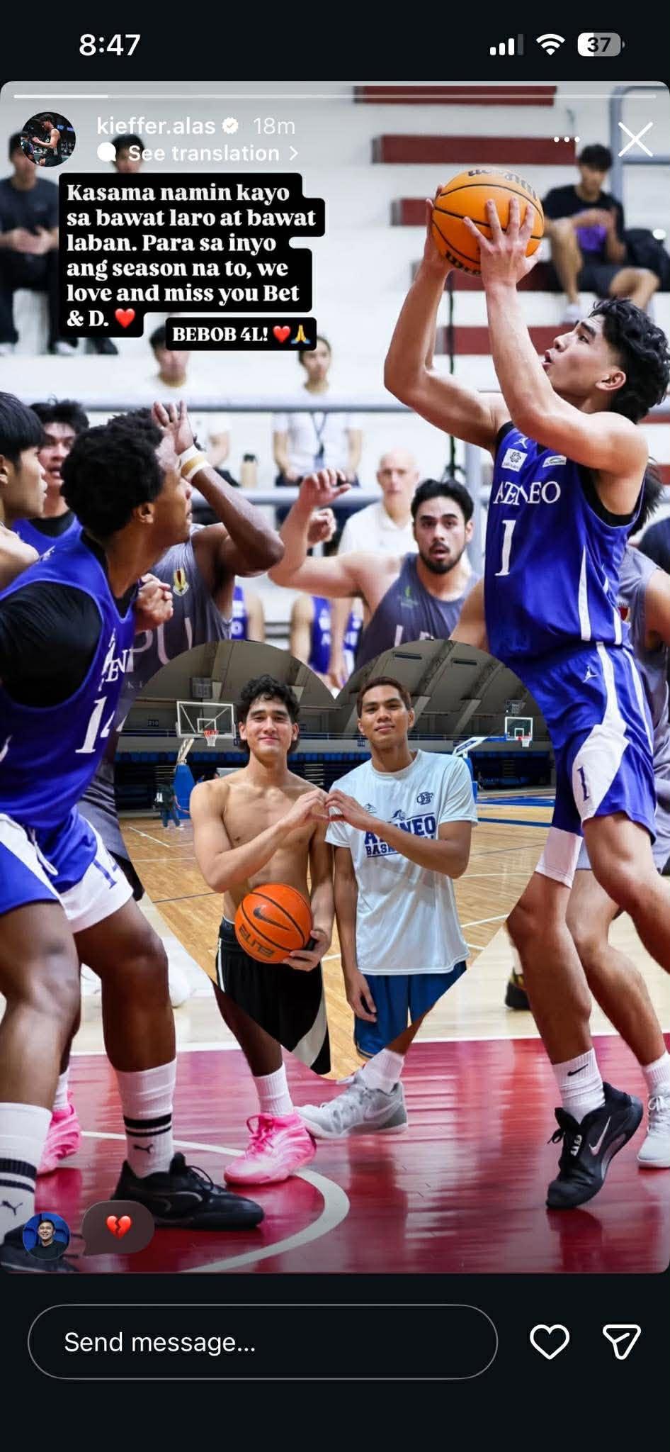 Kieffer Alas dedicates Ateneo's upcoming UAAP season to late teammates ...