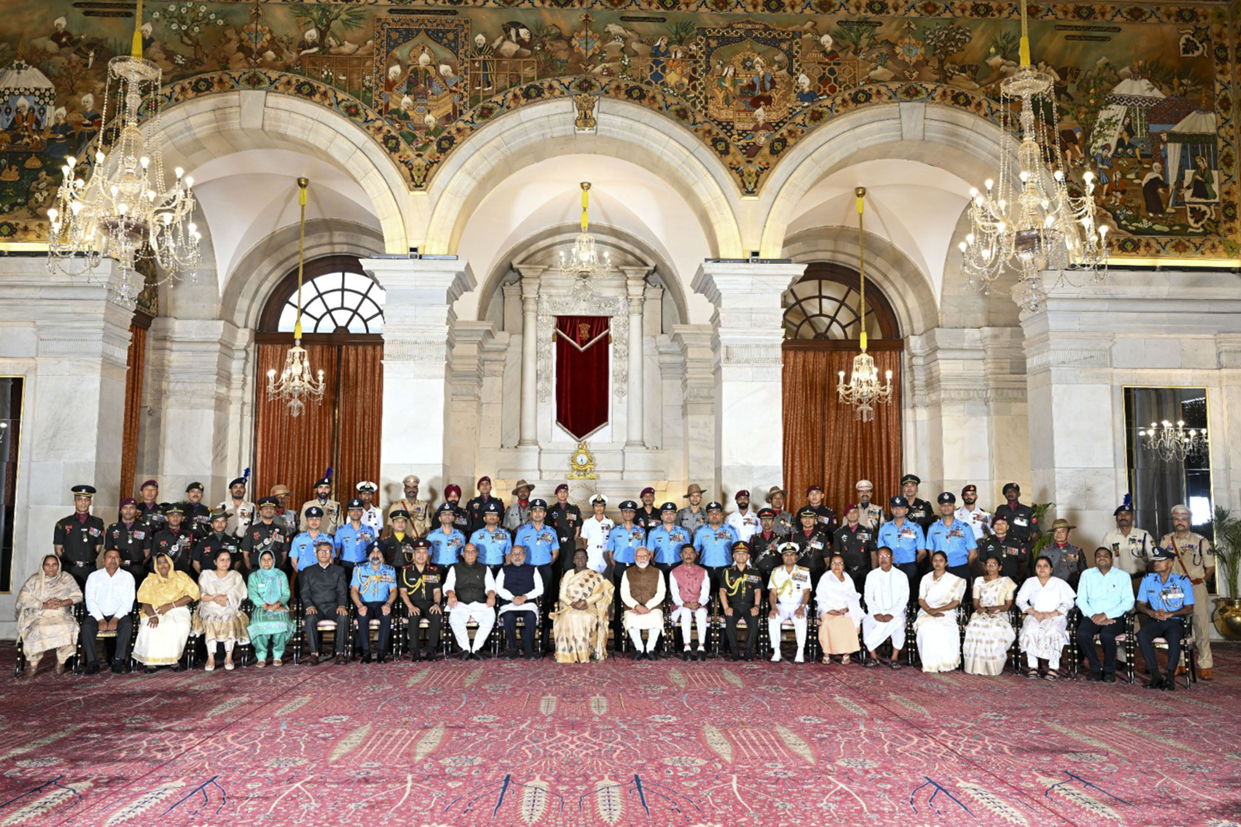 President Murmu confers 7 Kirti Chakras; IAF pilot, Gaganyatri Prasanth ...
