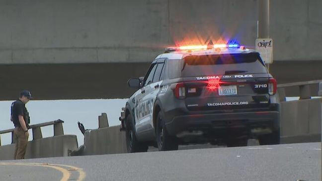 Ramp closed in Tacoma after 1 found dead inside burning car beneath ...